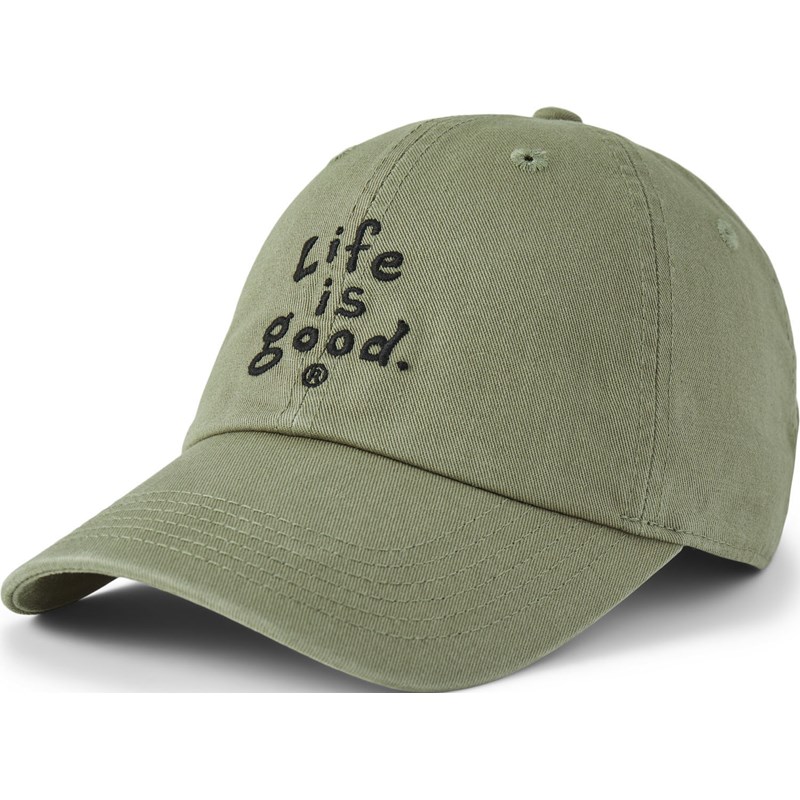 Life Is Good Hat Adult Unisex LIG Vintage Wordmark Stacked Bucket Hat ...